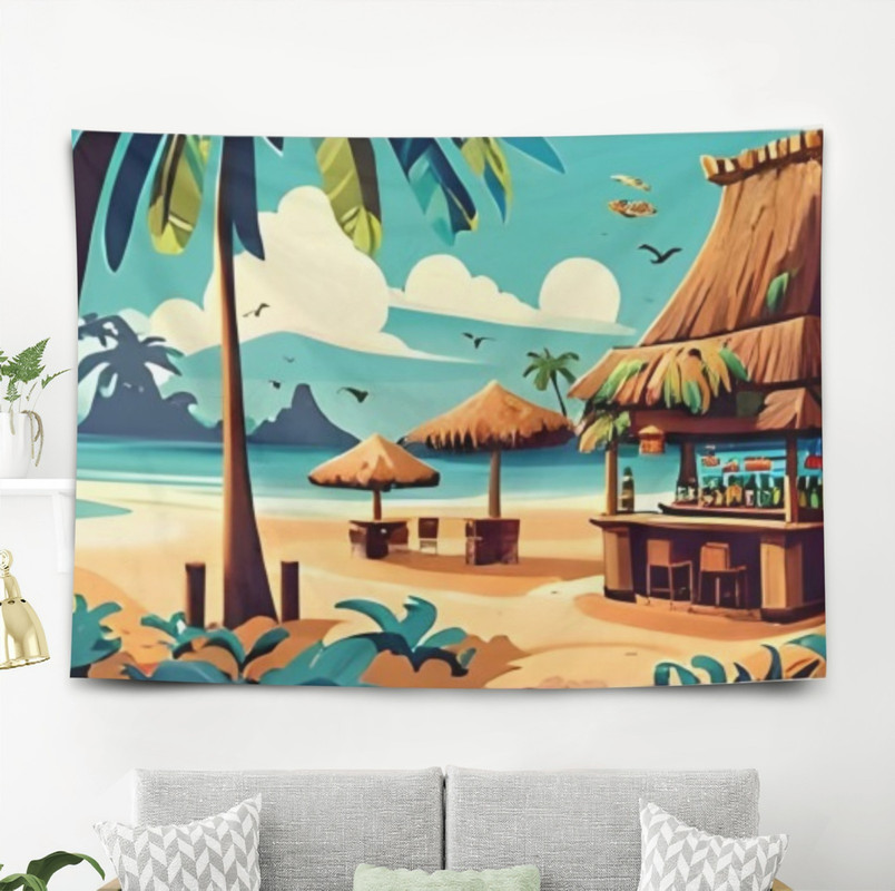 Jersey Shore pattern wall hanging 50*60 inches high-quality peach skin ...