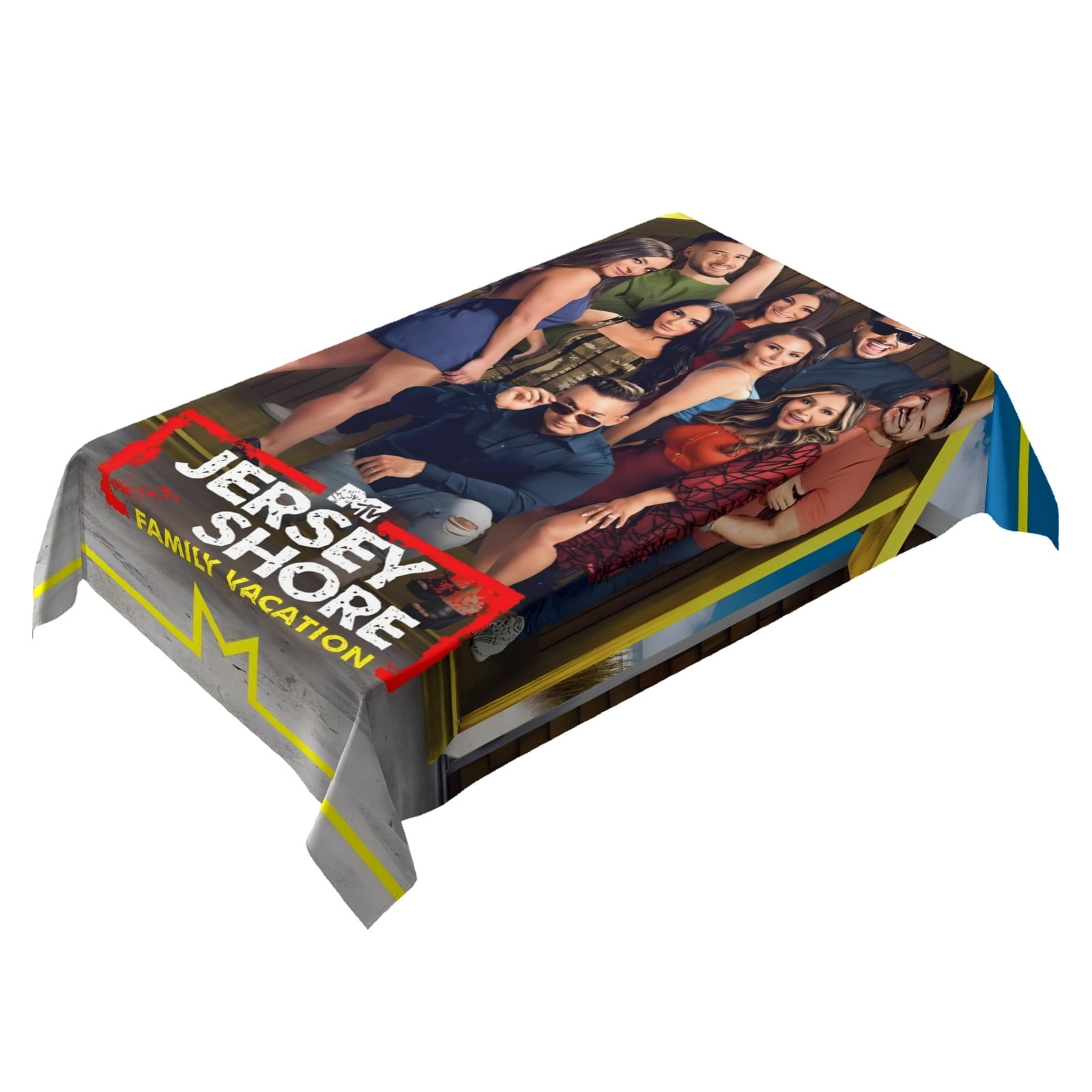 Jersey Shore-theme square tablecloth has an iconic print, fits most ...