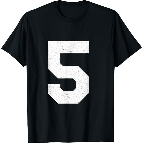 Jersey Uniform Number #5 for Sports T-Shirt - Walmart.com