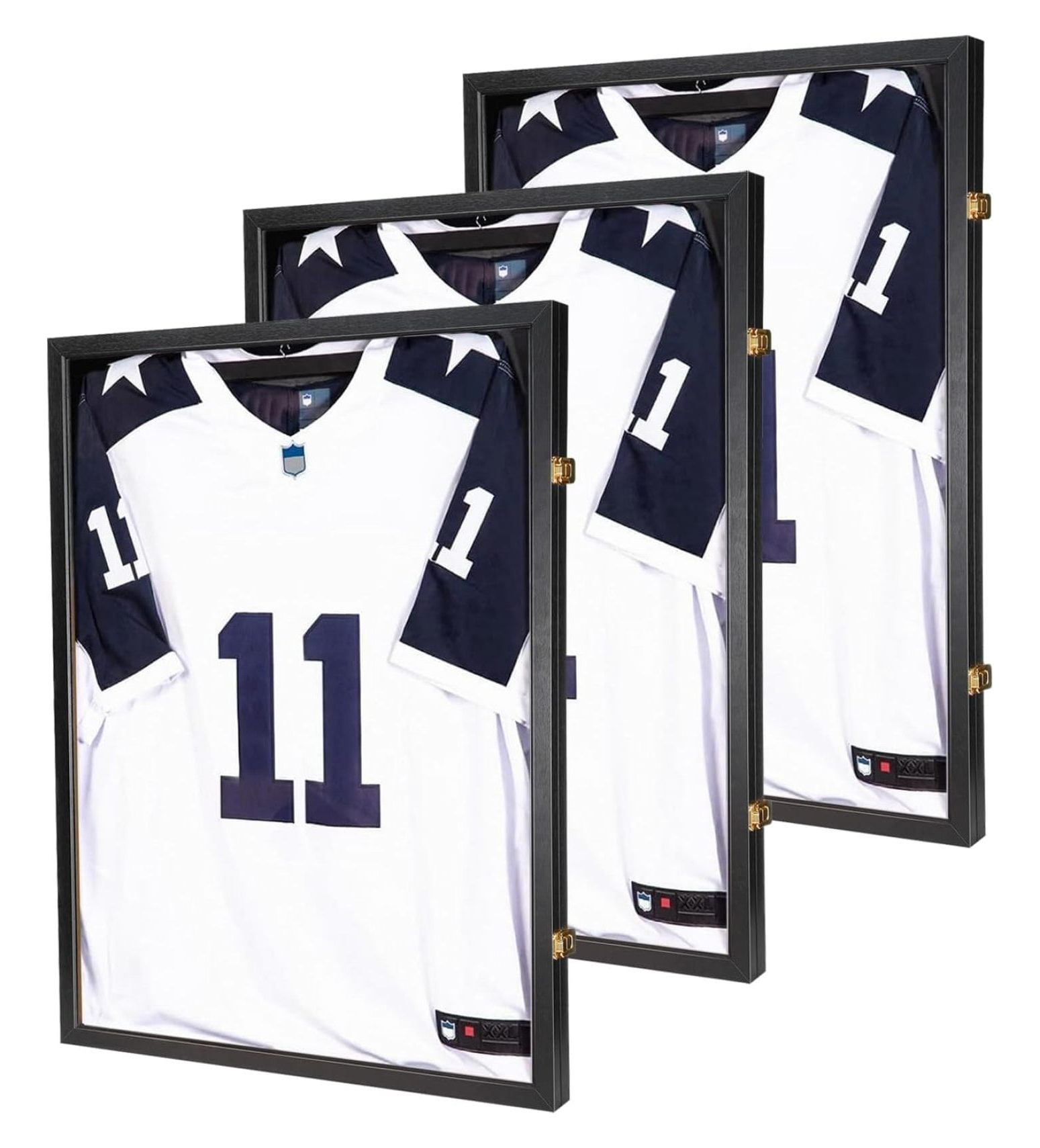 Jersey Wooden Frame Display Case - Box with 98% UV Protection Acrylic ...