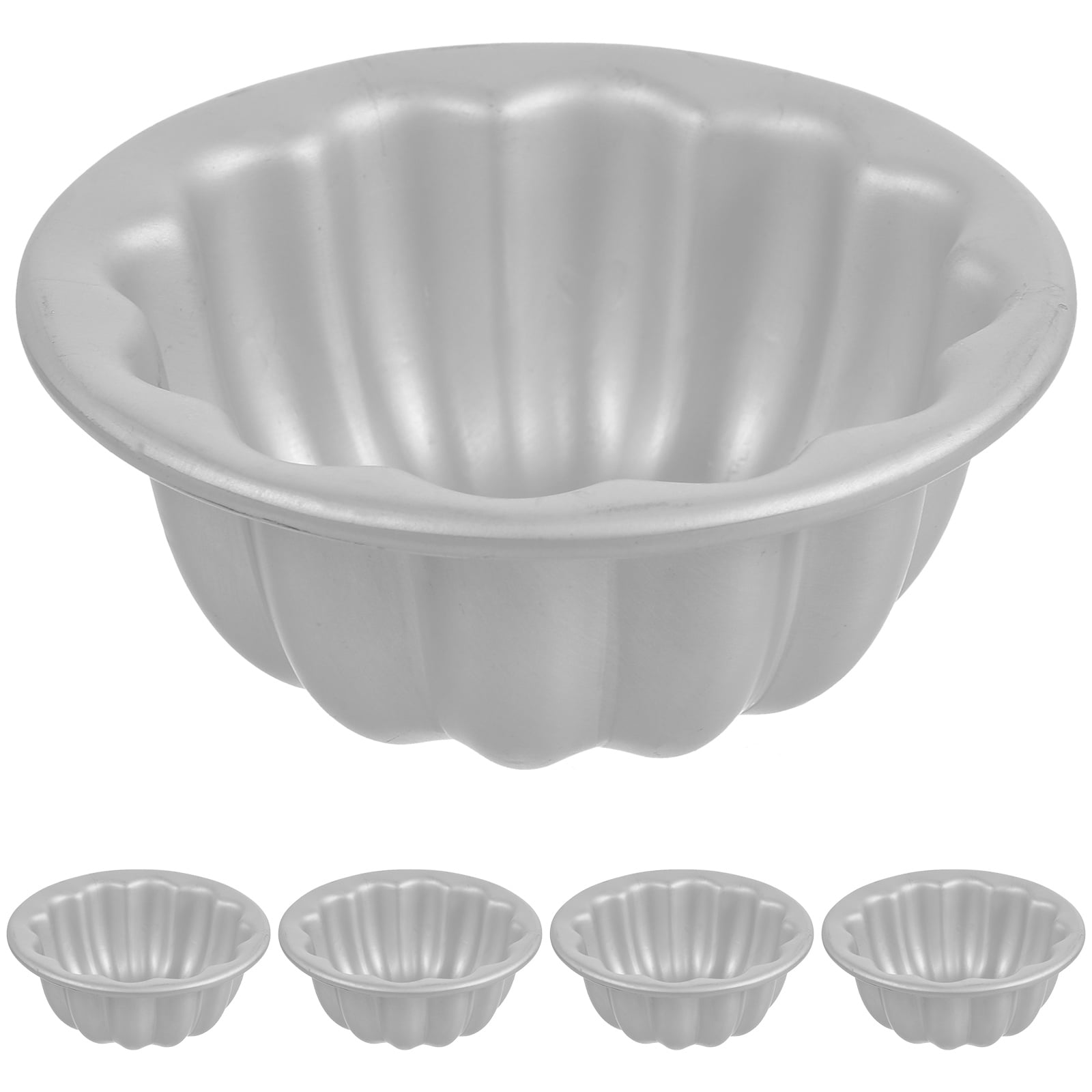 5 Pcs Chocoflan, Cheesecake, and Pudding Mold - Floret Shape Aluminum ...