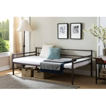 Victoria Twin Size Metal Daybed Platform with 4 Legs Slats Support ...