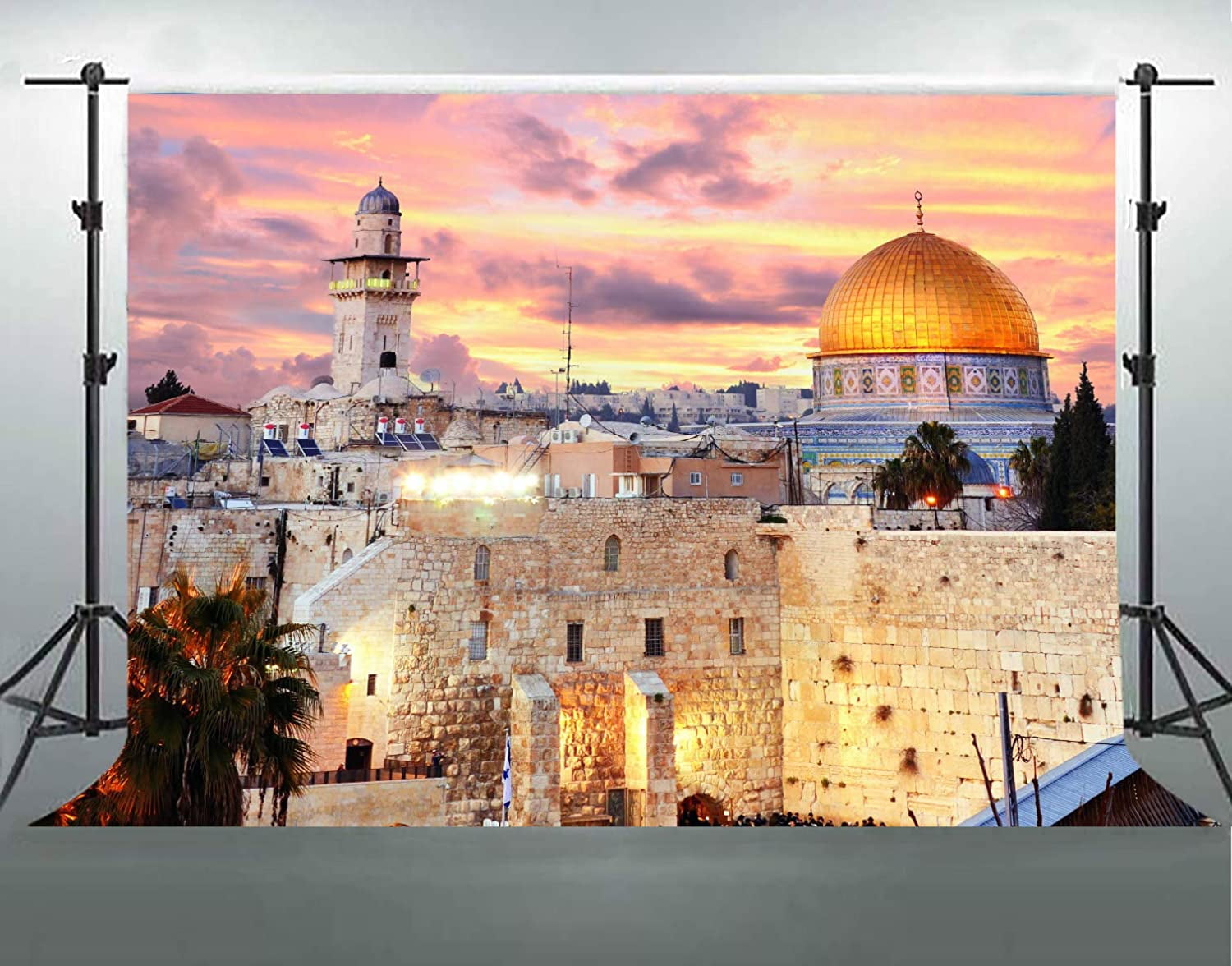 Jerusalem Cityscape Backgrounds for Photography, 7x5ft Soft Fabric No ...