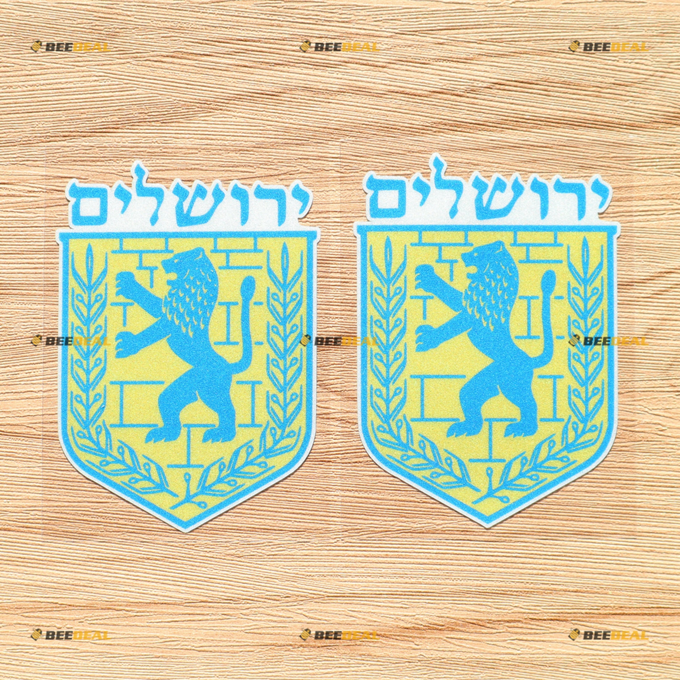 Jerusalem Coat of arms Emblem Israel Decal Vinyl Sticker Vinyl Decal ...