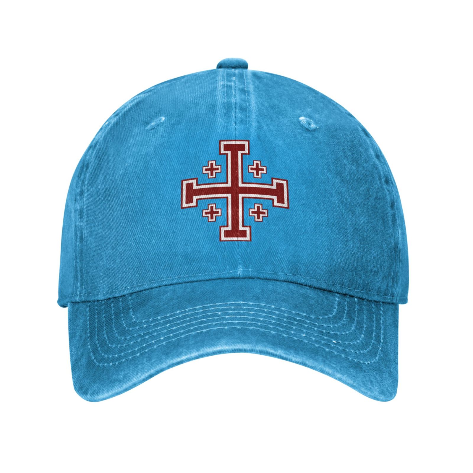 Jerusalem Cross Faig Adult Adjustable Classic Washed Casquette Cap Hat ...