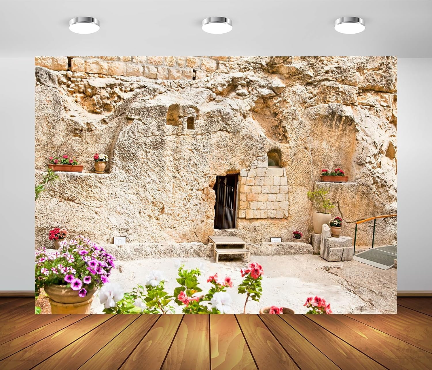 Jerusalem Garden Tomb Backdrop Ancient Jesus Tomb Stone Tomb Cave ...