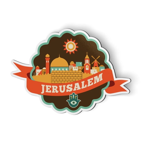 Jerusalem Israel - 5" Magnet for Car Locker Refrigerator - Walmart.com