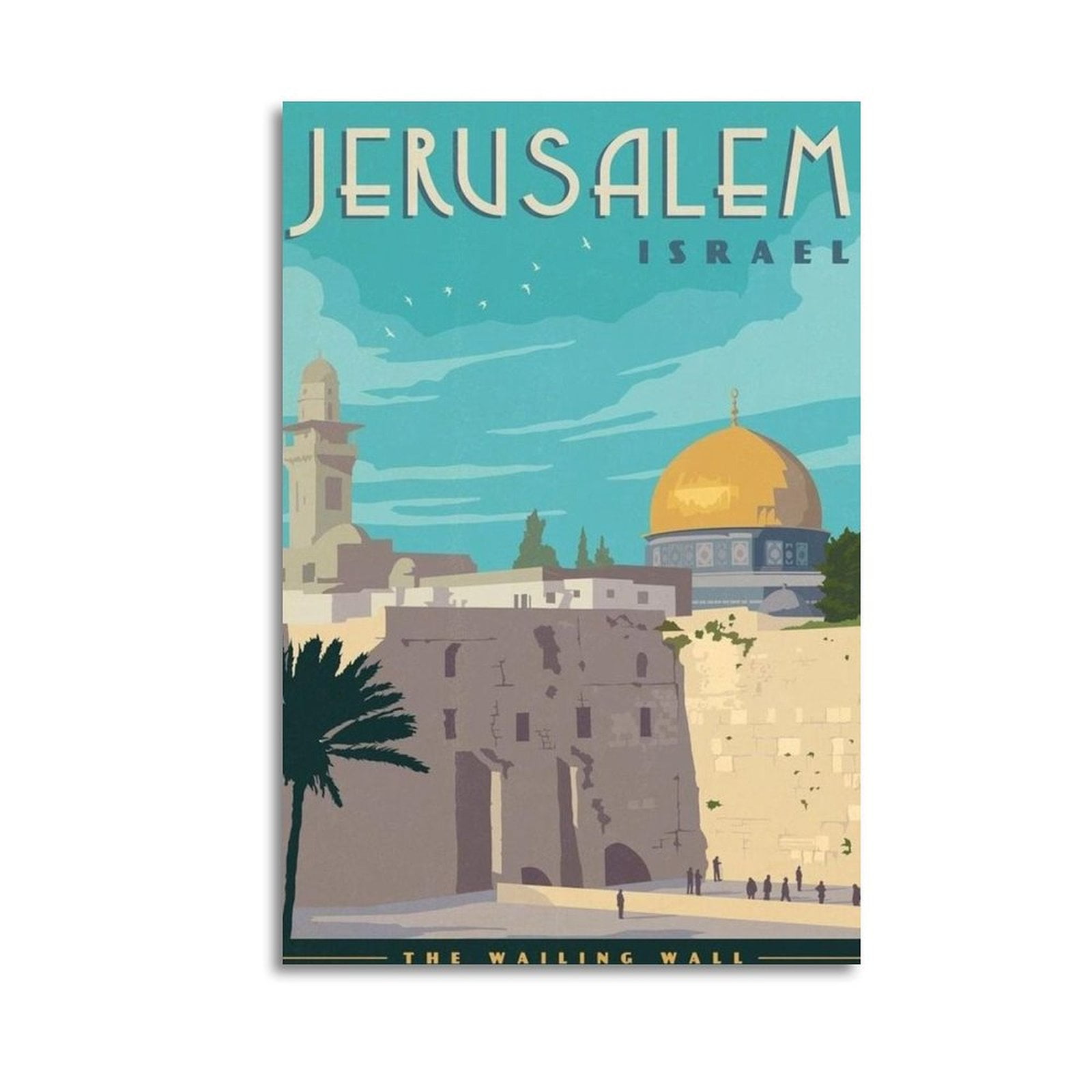 Jerusalem Israel Travel Posters Poster Decoration Vibrant High-end Wall ...