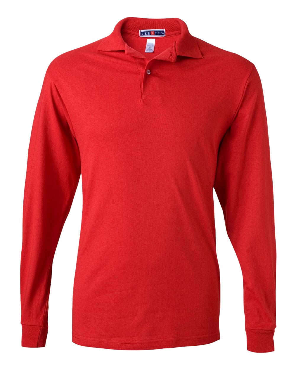 Jerzees Adult 5.6 oz. 50/50 Cotton Long-Sleeve Jersey Polo with ...