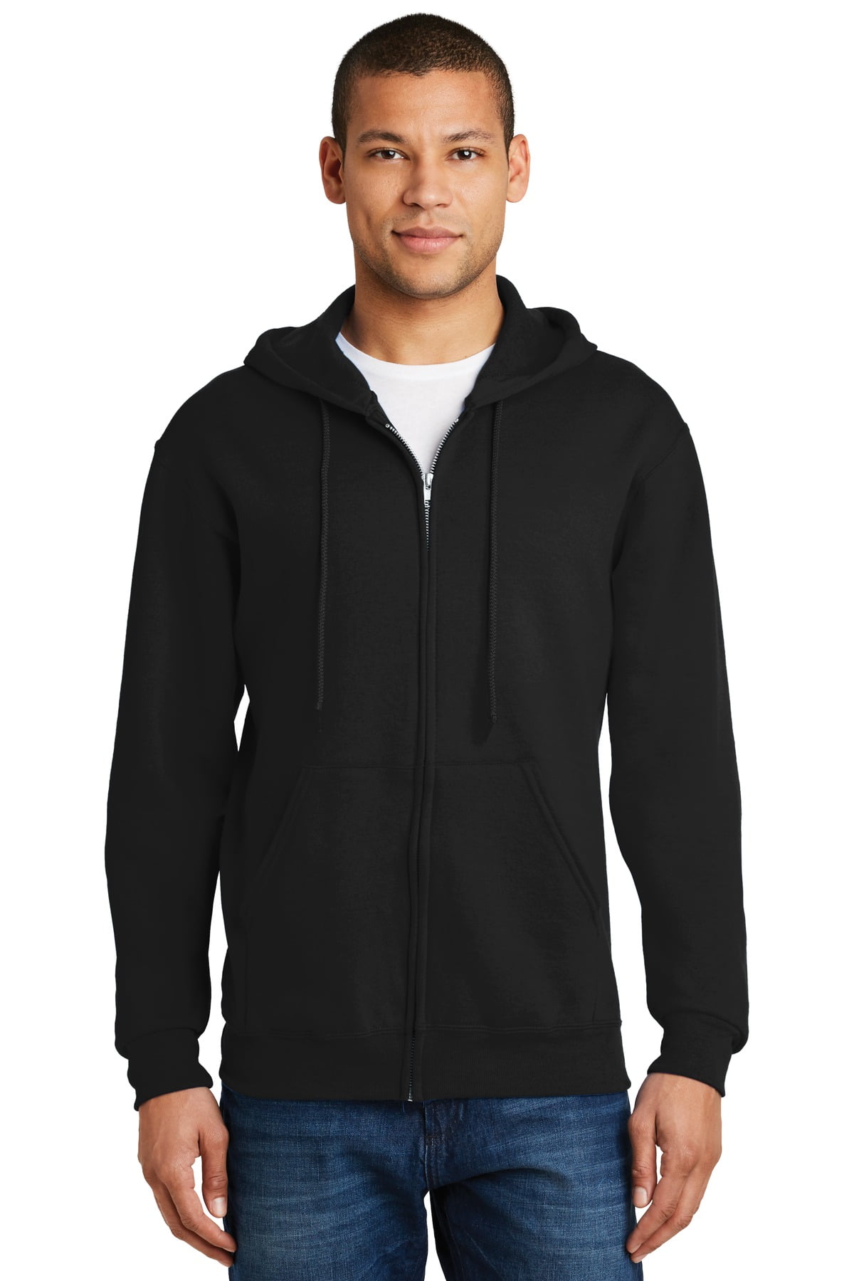 Jerzees 993 Men's 8 oz.; 50/50 Full-Zip Hood - Walmart.com