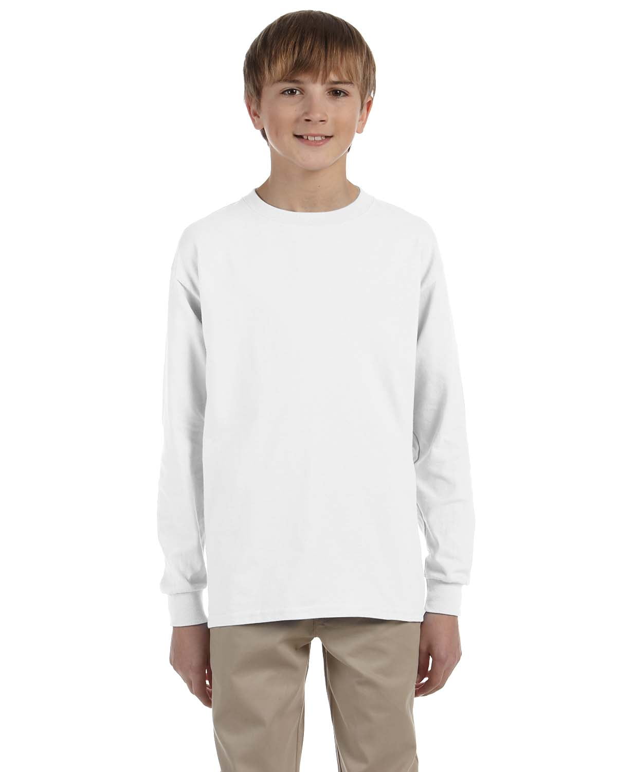 Jerzees Big Boy's Tear Away Label 1X1 Rib Cuffs T-Shirt, Style 29BL ...