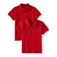 Jerzees Boys' SpotShield Stain Resistant Short Sleeve Polo, 2 Pack ...