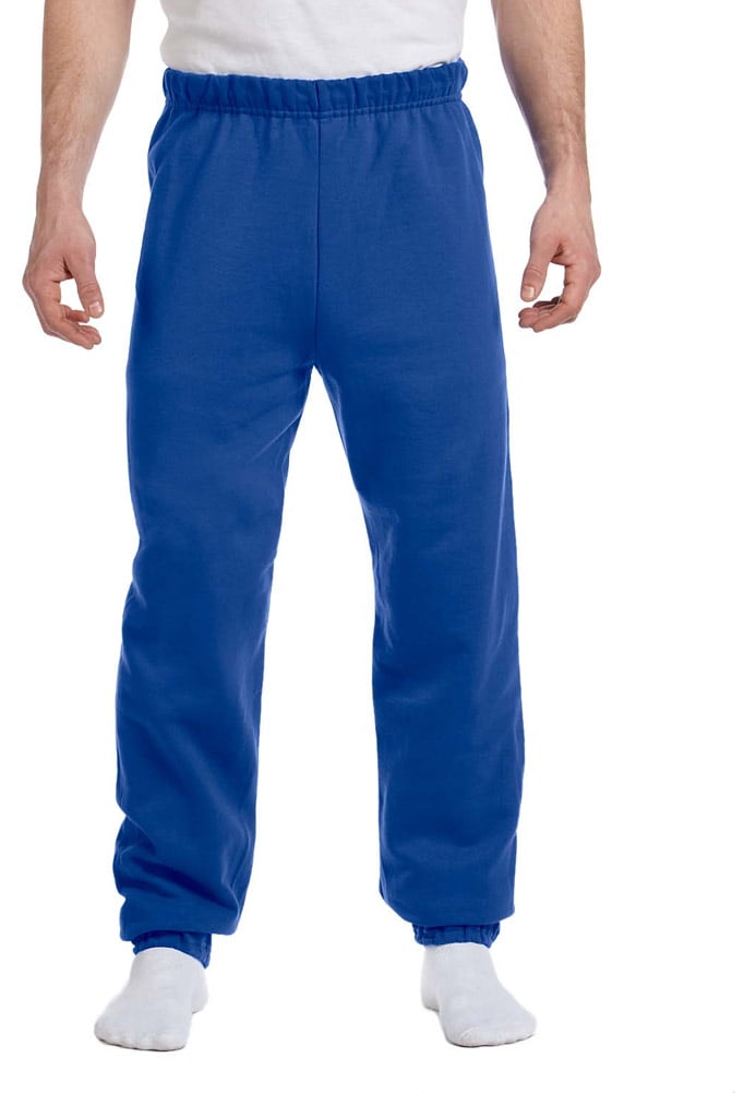 Jerzees Fleece Sweatpants, 2X-Large, Royal, Preshrunk Cotton Polyester ...