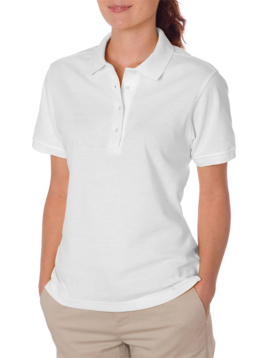 Jerzees Ladies 5.6 oz. 50/50 Jersey Polo With SpotShield, White L ...