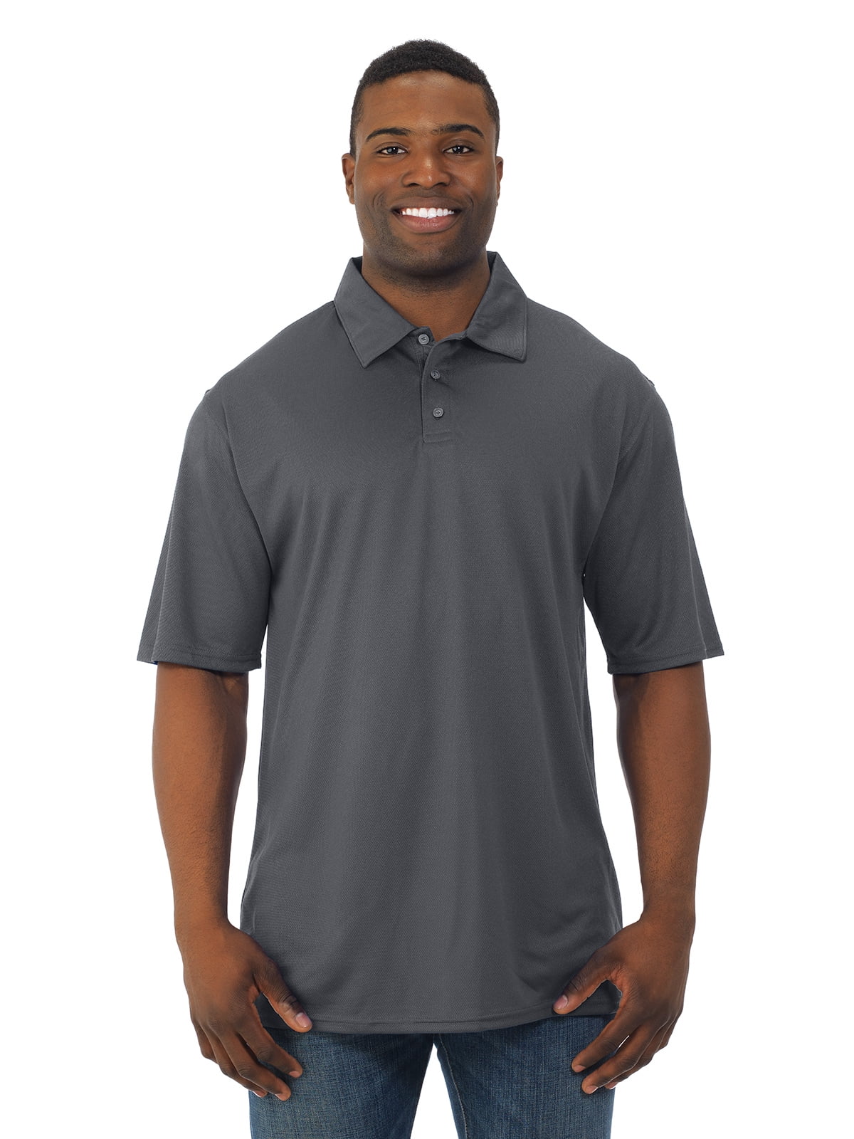 Jerzees Men Crewneck Short Sleeve Polos - Walmart.com