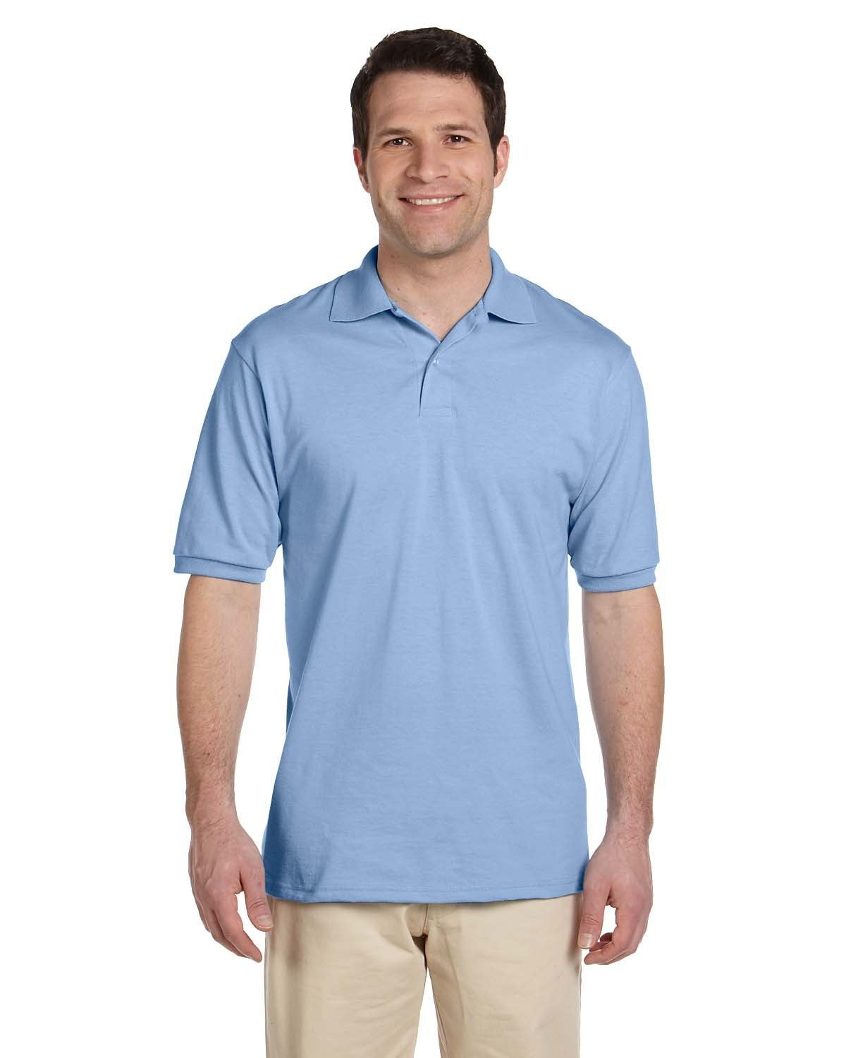 Jerzees Men's 2 Button Placket Welt Knit Collar Polo Shirt, Large ...