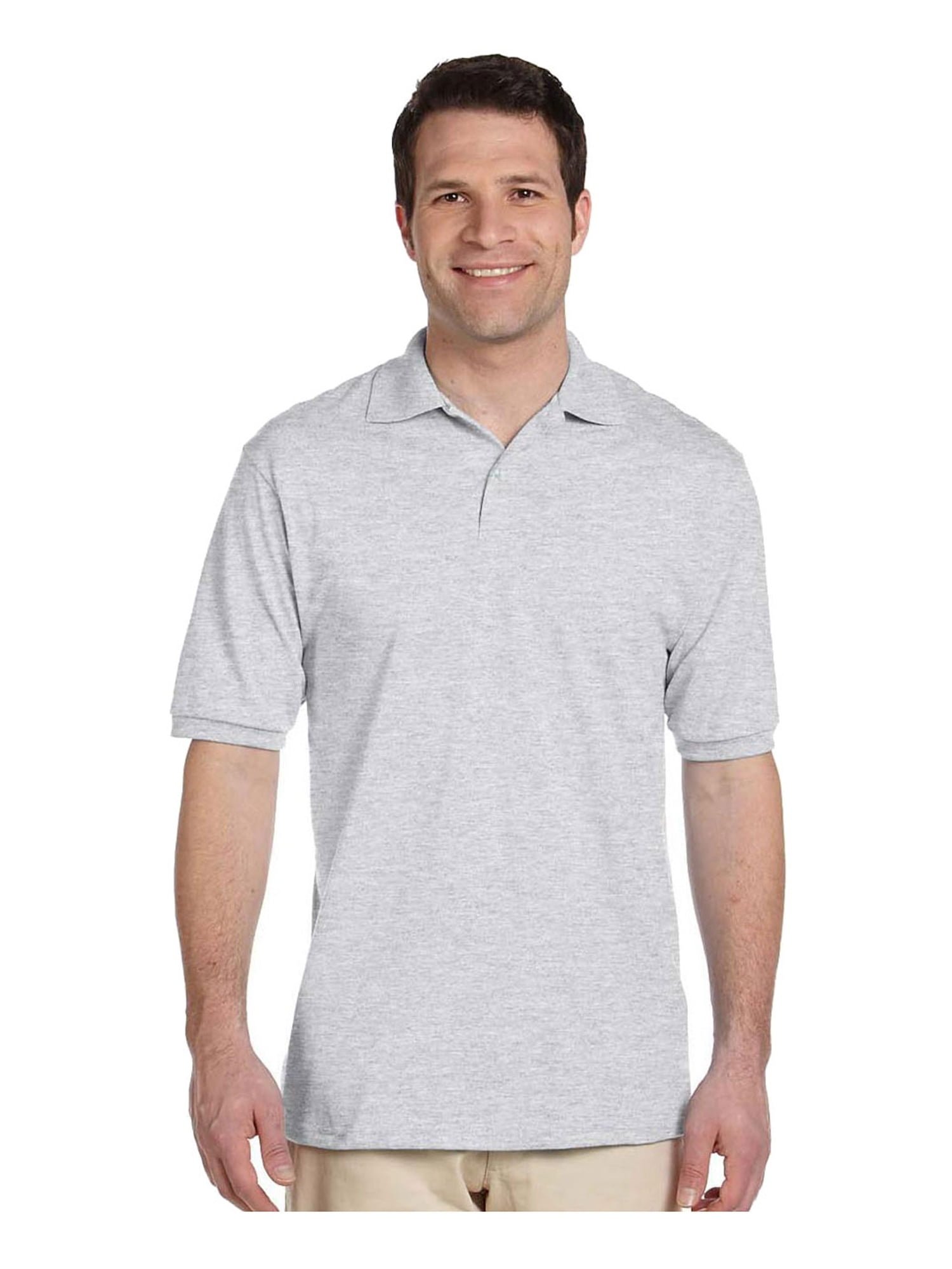 Jerzees Men's 2 Button Placket Welt Knit Collar Polo Shirt, Style 437M ...