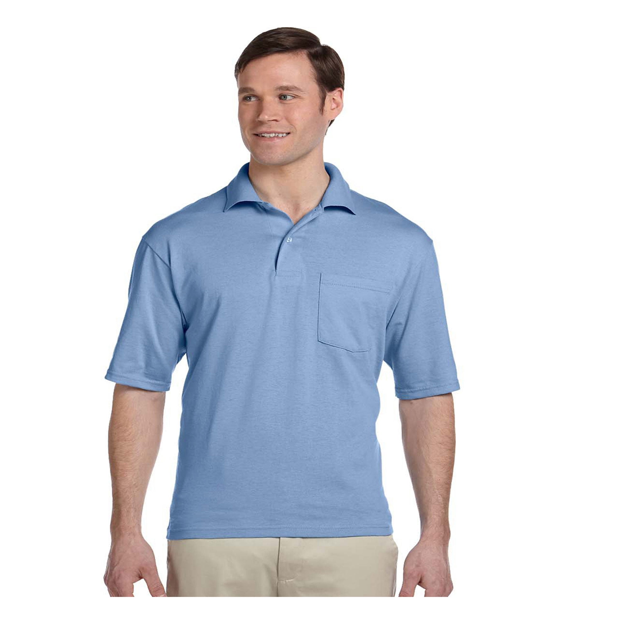 Jerzees Men's Five Point Left Chest Pocket Polo Shirt, Style 436MP ...