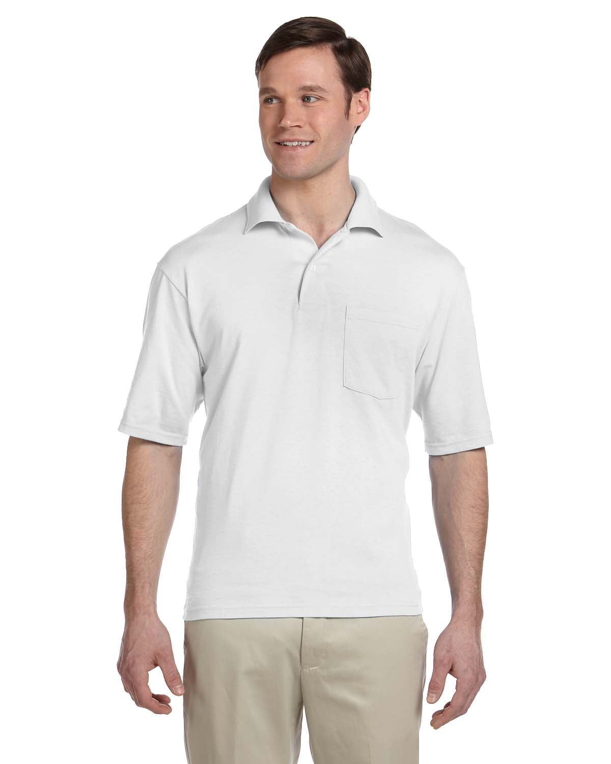 Jerzees Men's Five Point Left Chest Pocket Polo Shirt, Style 436MP ...
