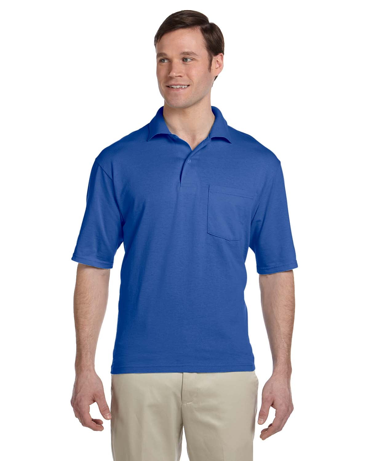 Jerzees Men's Five Point Left Chest Pocket Polo Shirt, Style 436MP ...