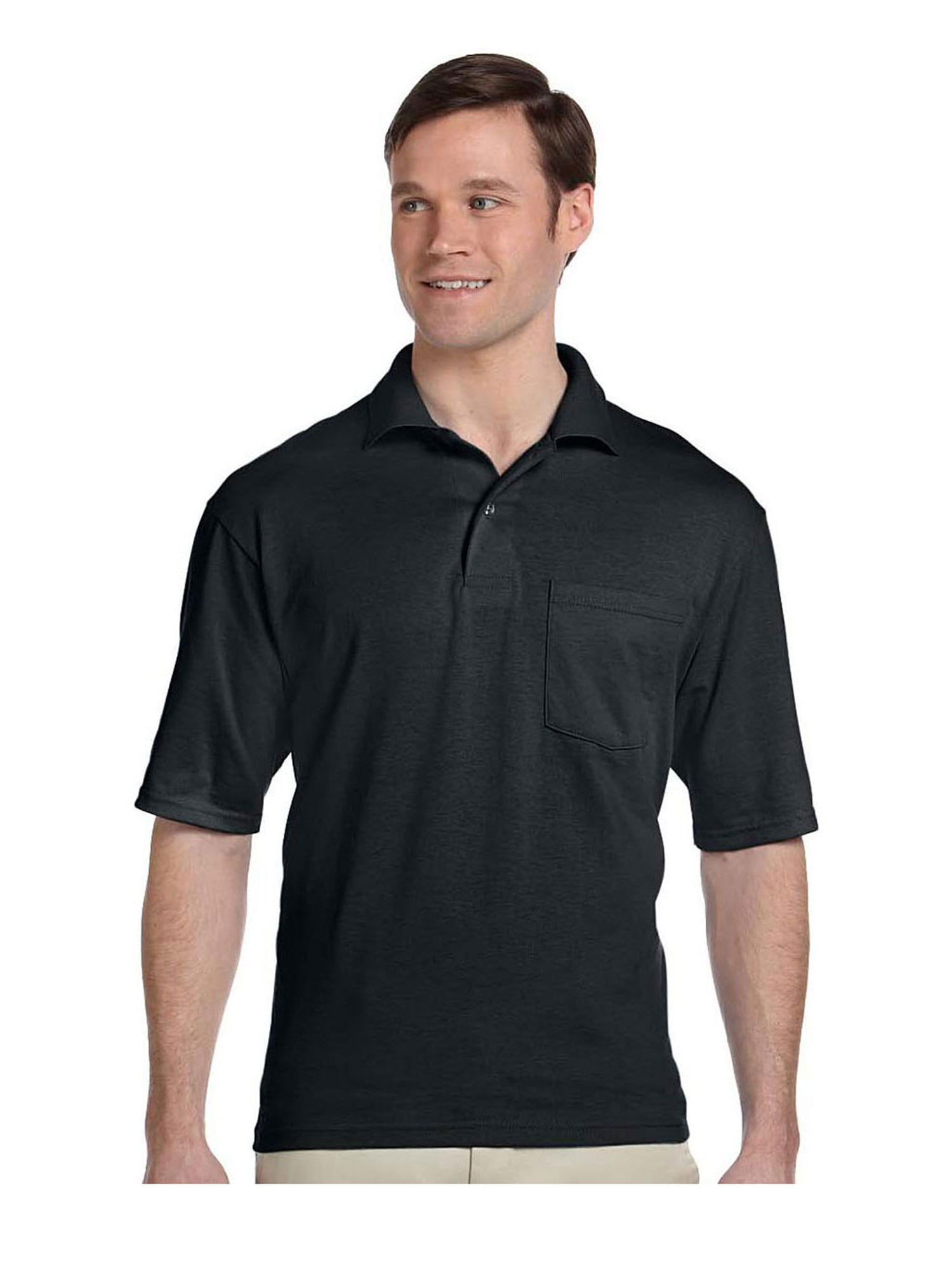 JERZEES 436P ADULT 5.6 OZ. SPOTSHIELD POCKET JERSEY POLO - Walmart.com