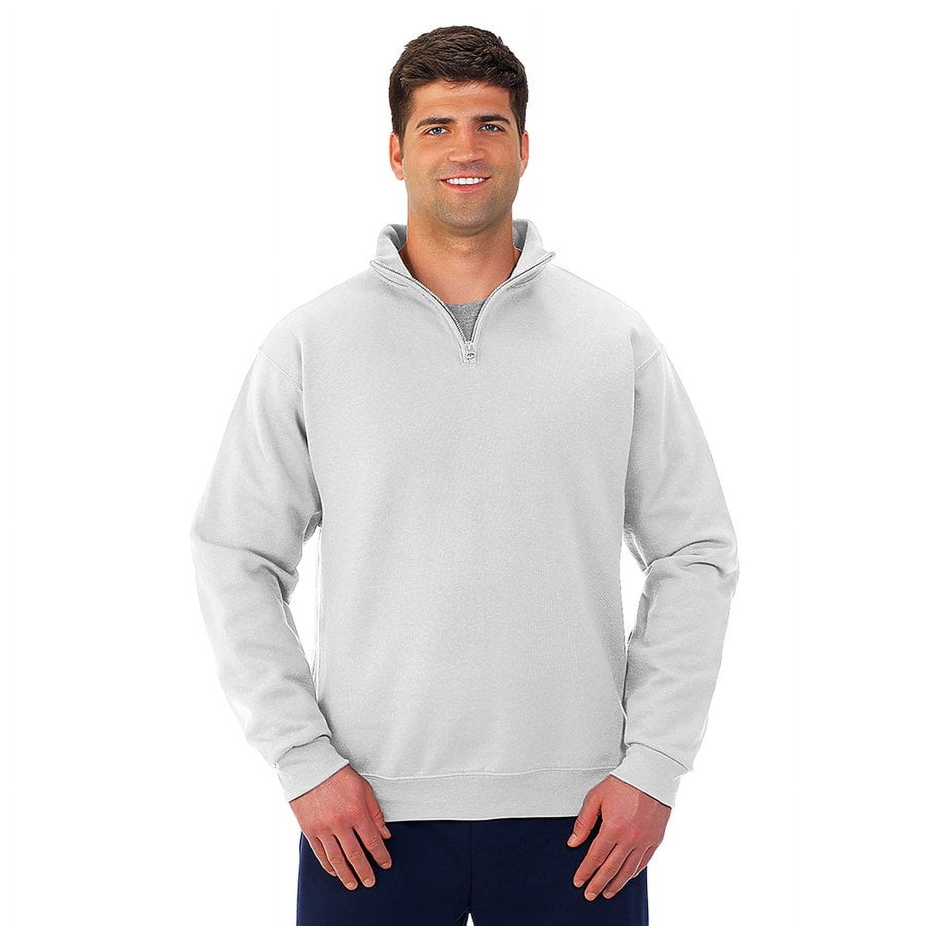 Jerzees Men's NuBlend 1/4 Zip Cadet Collar Sweatshirt - Walmart.com