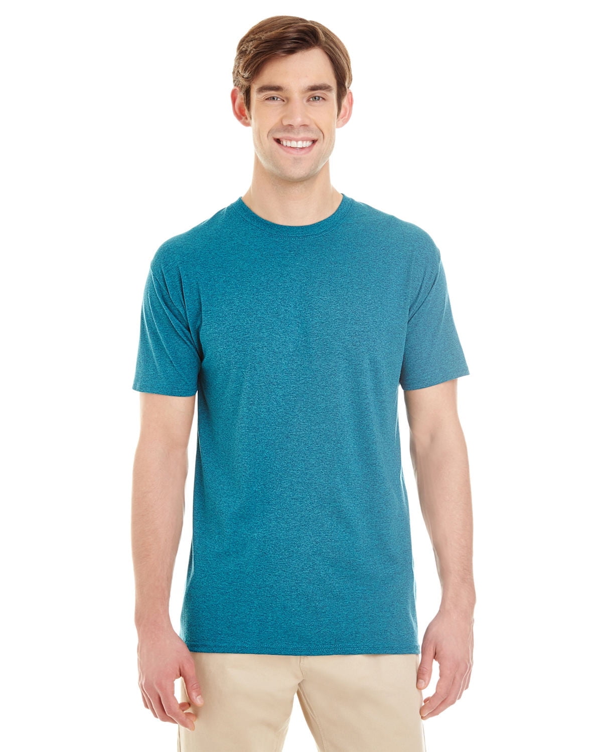 Jerzees Mens Dri-Power Active Triblend T-Shirt 601MR Mosaic Blue HTHR s ...