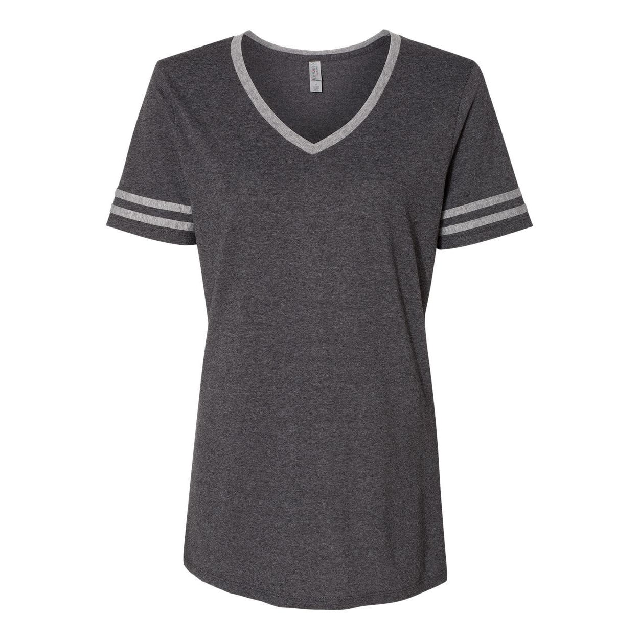 Jerzees Women's 4.5 oz. TRI-BLEND Varsity V-Neck T-Shirt - 602WVR ...