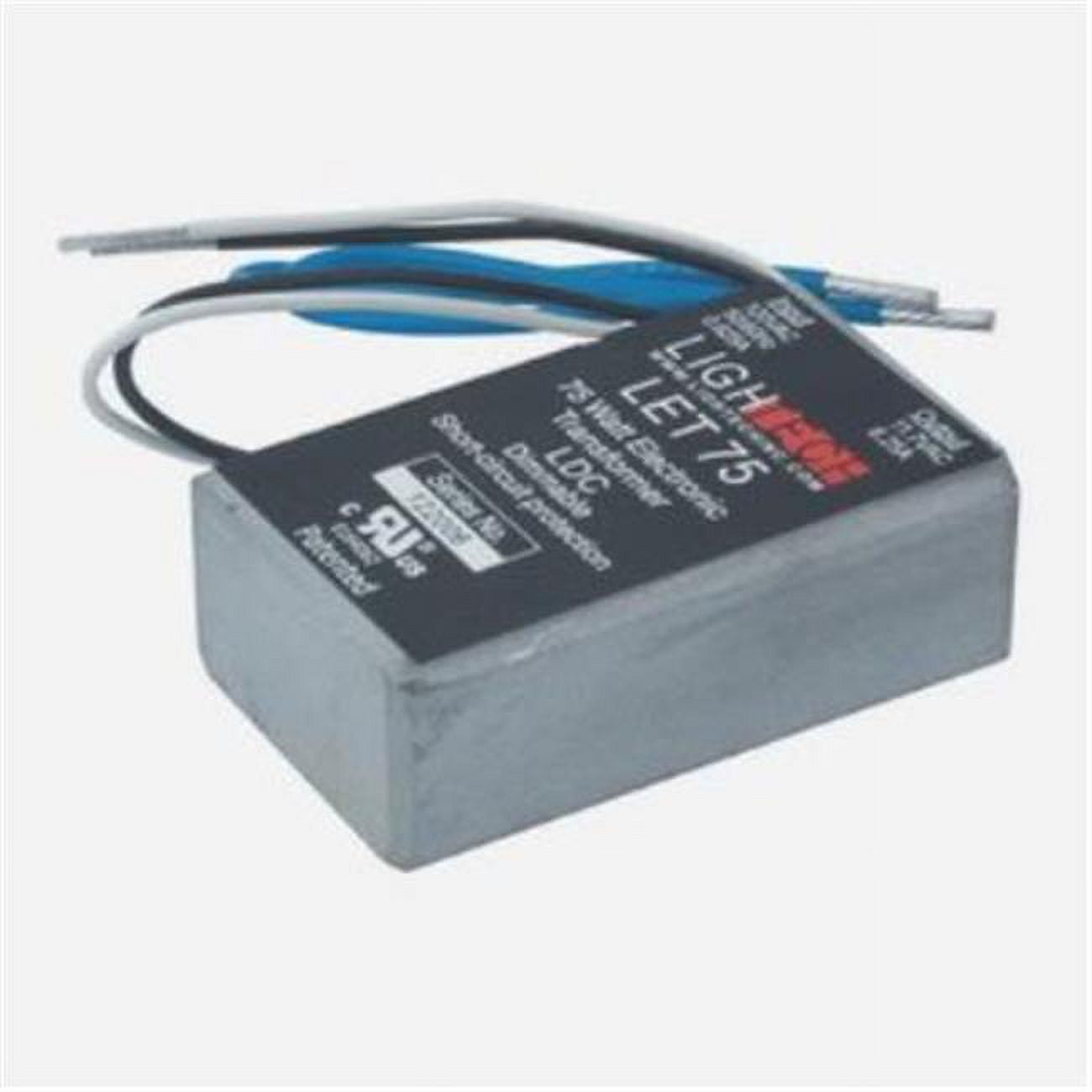 Jesco Lighting LET-75-12V-277V 12V Electronic Transformer, Silver ...