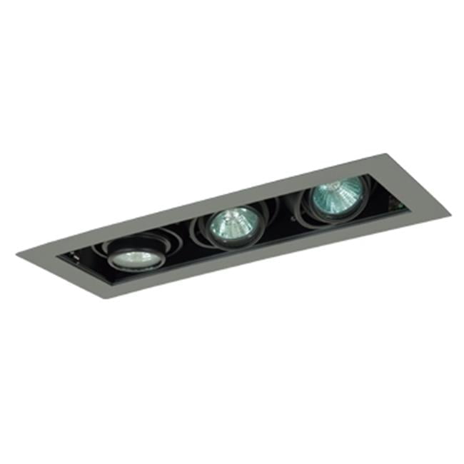 Jesco Lighting MGR1650-3ESB 50W 3 Light Double Gimbal Remodel, Silver ...