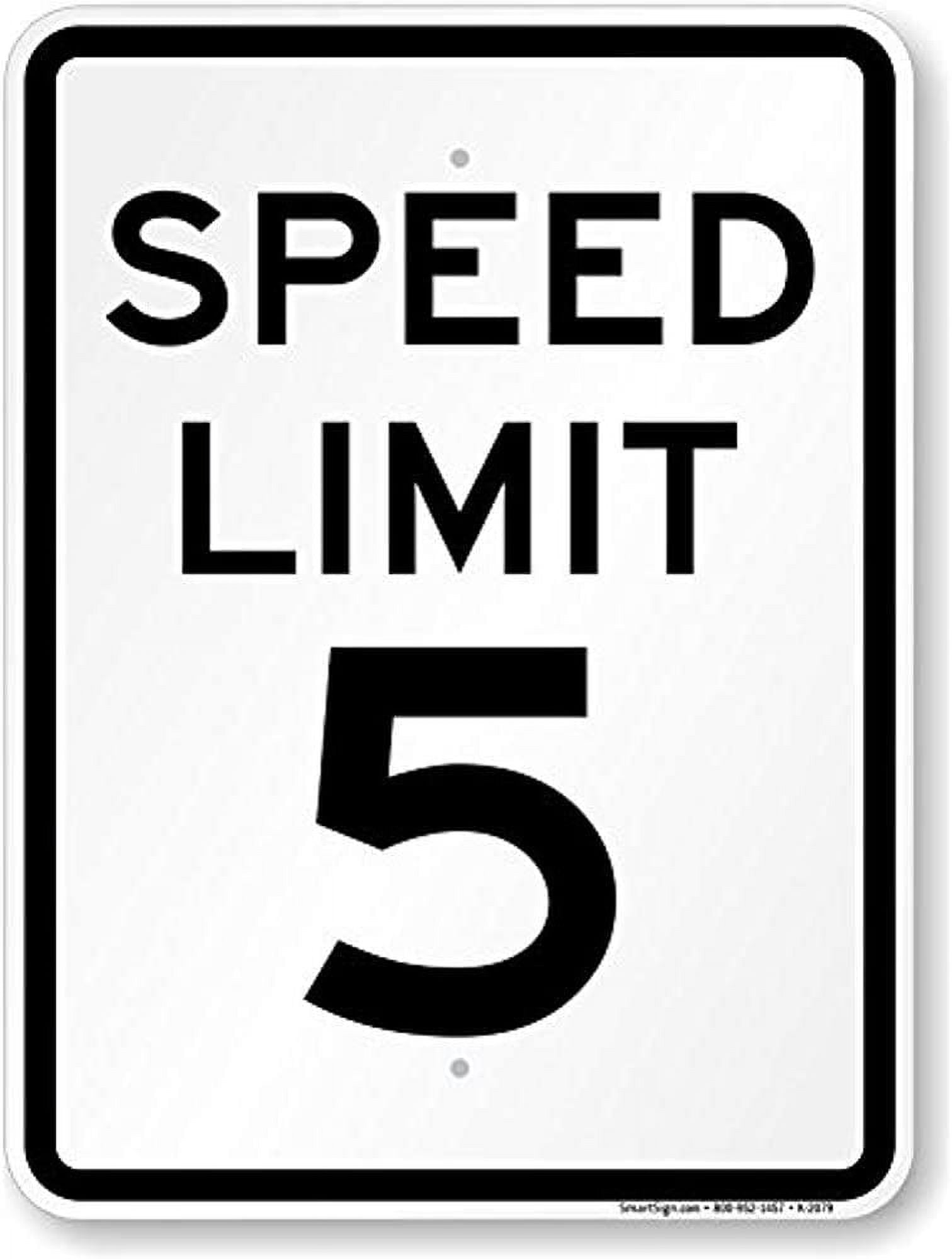 Jesiceny New Road Sign Speed Limit 5 MPH, High Intensity Grade ...