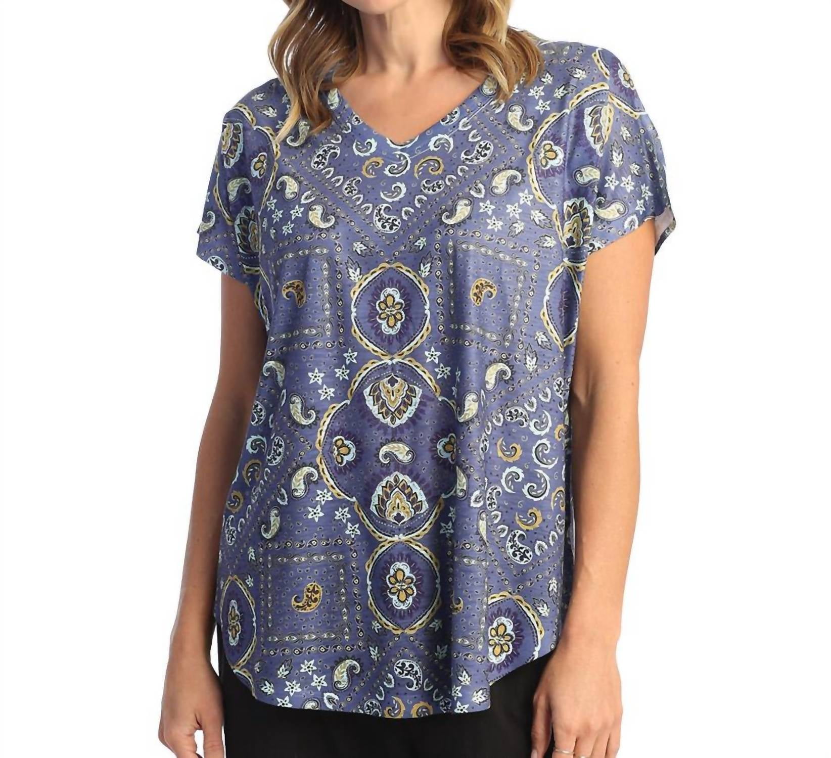 Jess & Jane Blue Moon Cap Sleeve Top - Walmart.com