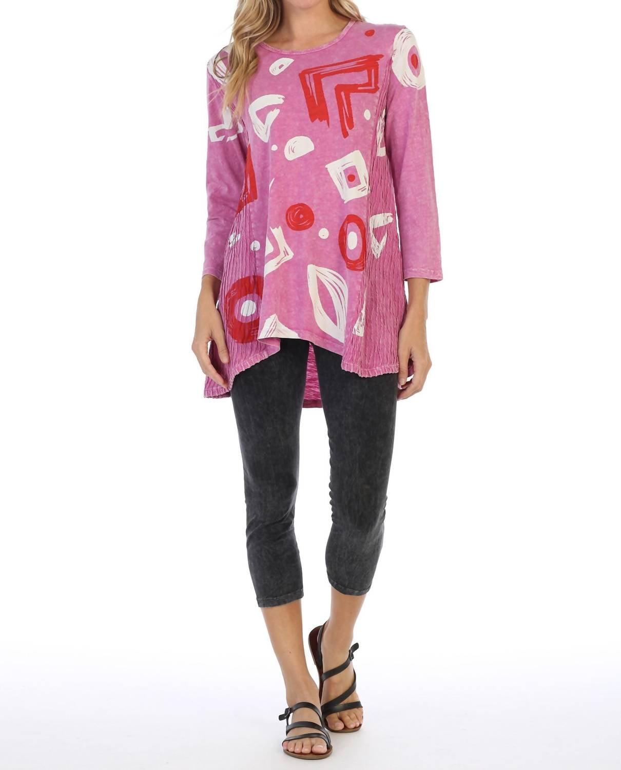 Jess & Jane Geo Play Wave Knit Top - Walmart.com