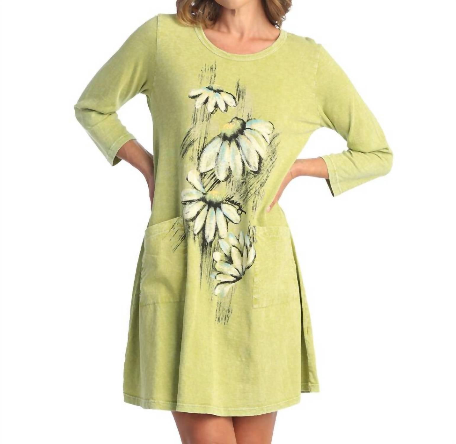 Jess & Jane Lucy Mineral Washed Cotton Dress - Walmart.com
