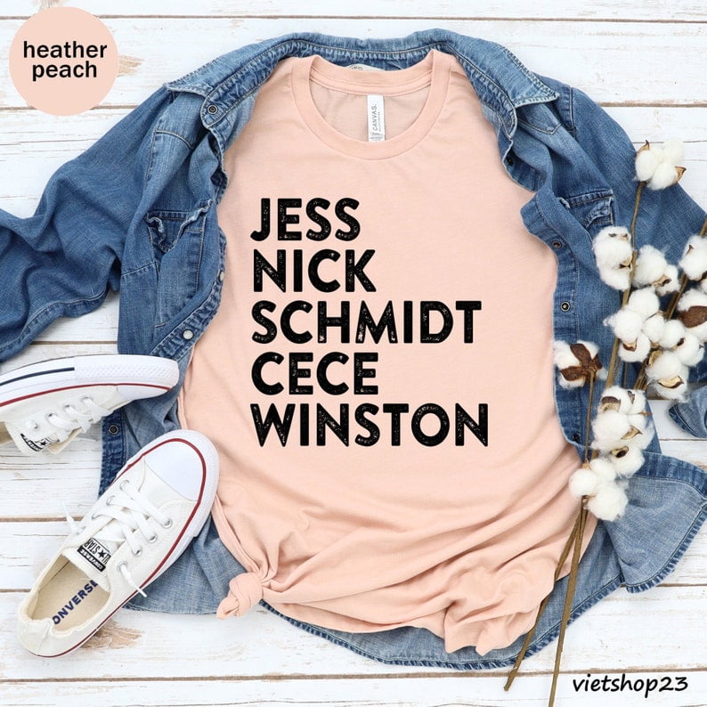 Jess Nick Schmidt Cece Winston Tee – New Girl TV Show Squad Goals Shirt ...