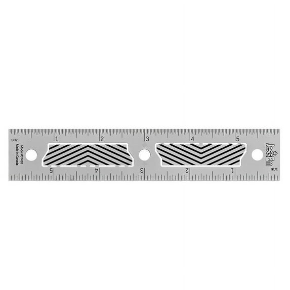 JessEm 07410 Stainless Steel 6” Precision Ruler with Patented Flex Grip ...