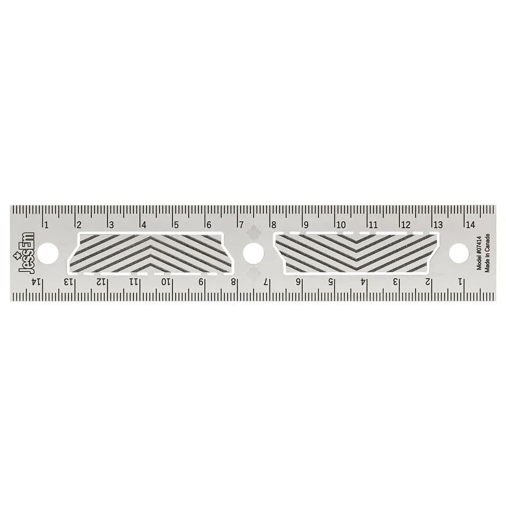 JessEm 07414 Stainless Steel 150mm Precision Ruler with Patented Flex ...