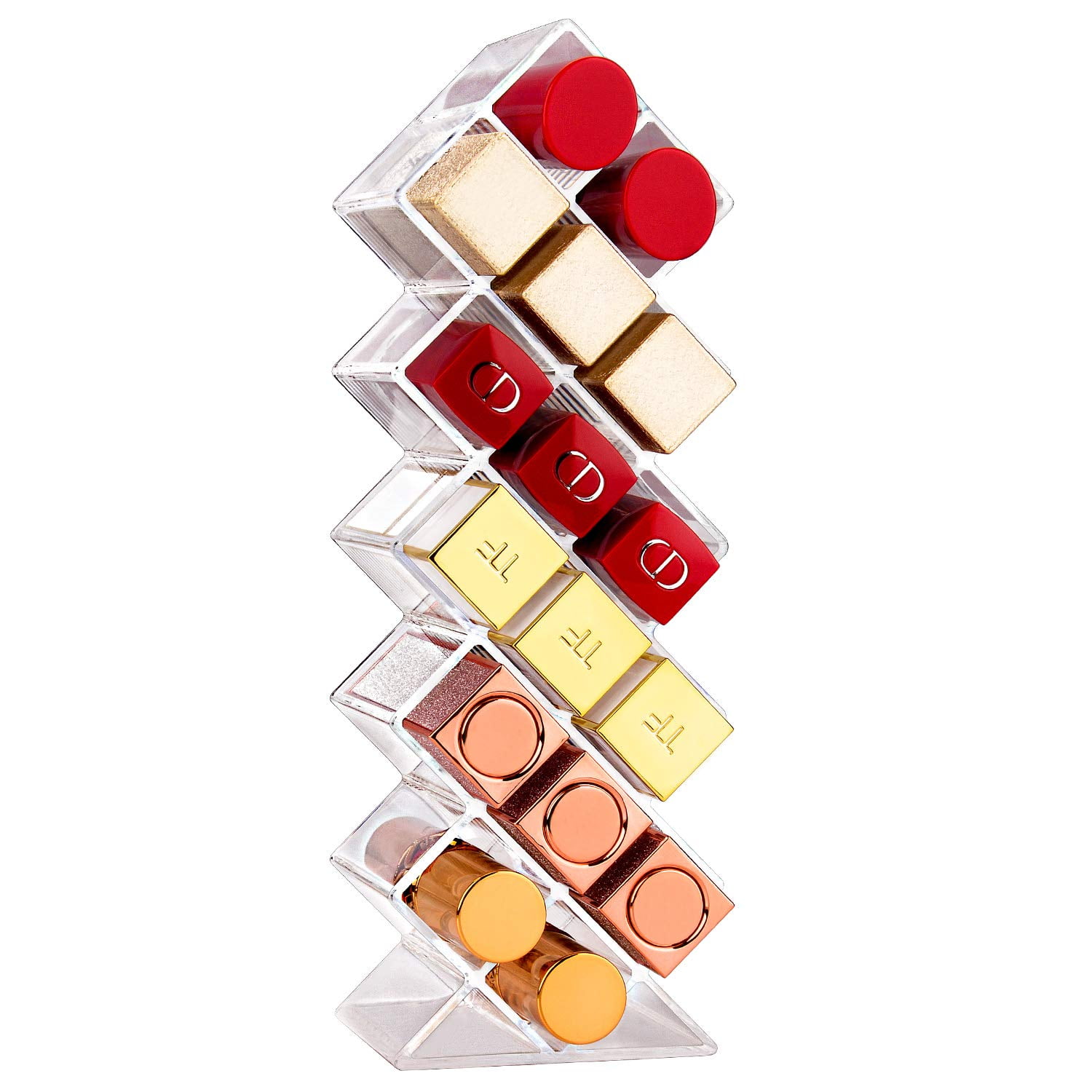 JessLab Lipstick Organizer, Acrylic Clear Display Stand, Lip Gloss ...