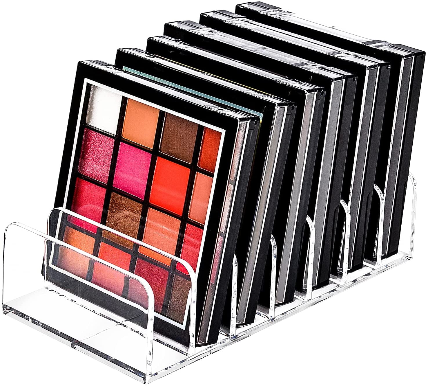JessLab Palette Organizer, 7-Section Divided Plastic Makeup Organizer ...