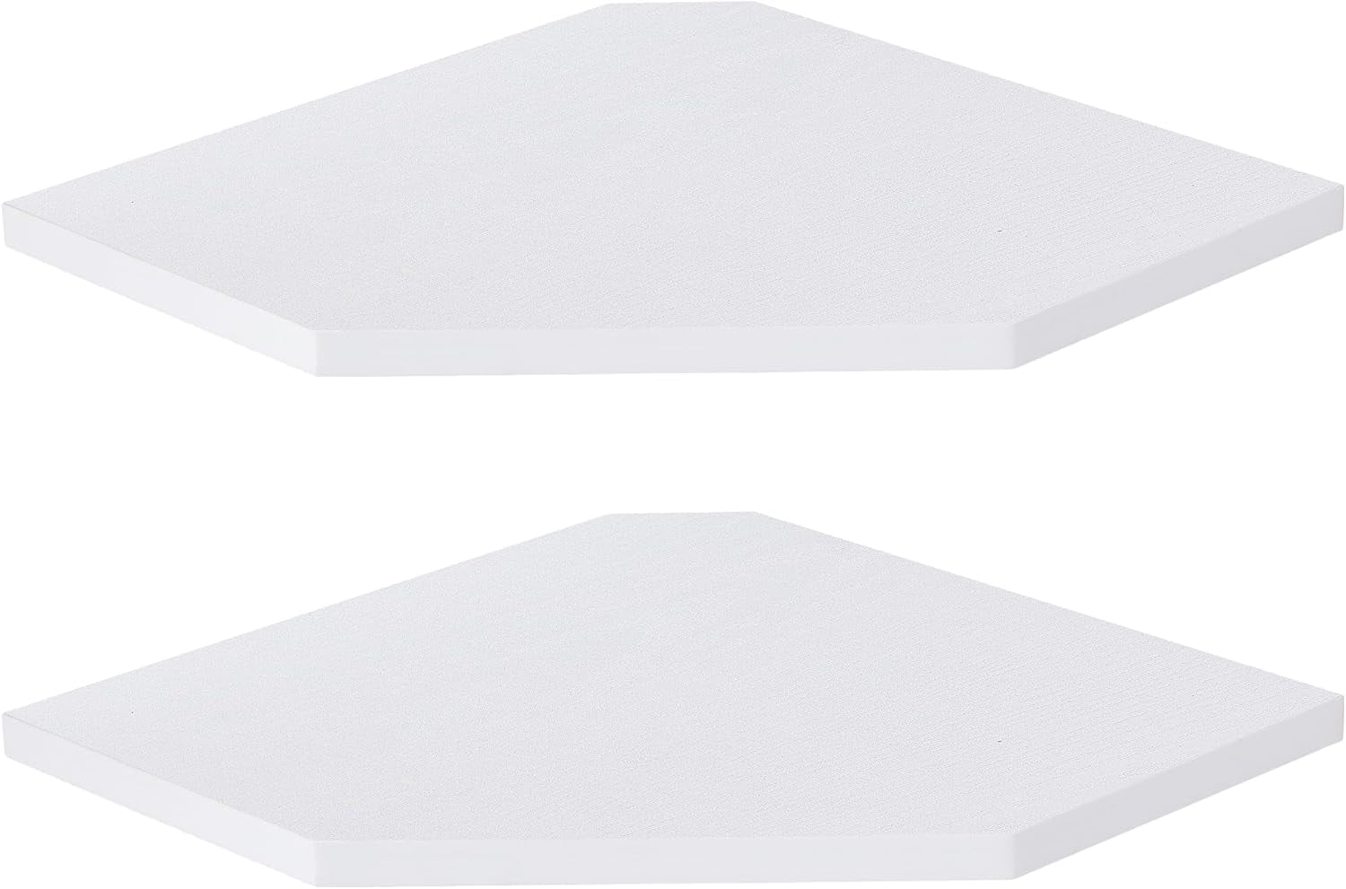 Jessac 2-Pack White Wall Mount Corner Shelves with Gold Metal Fence ...