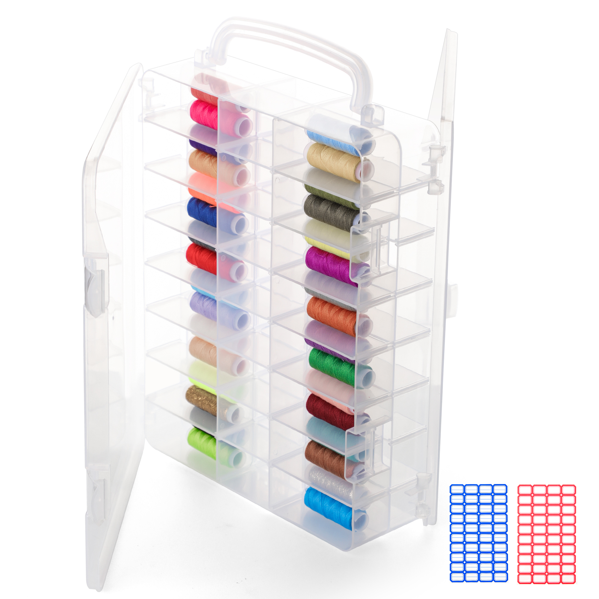 Darice Craft Organizers Clear Plastic 17 Compartment Organizer Box, 1 ...