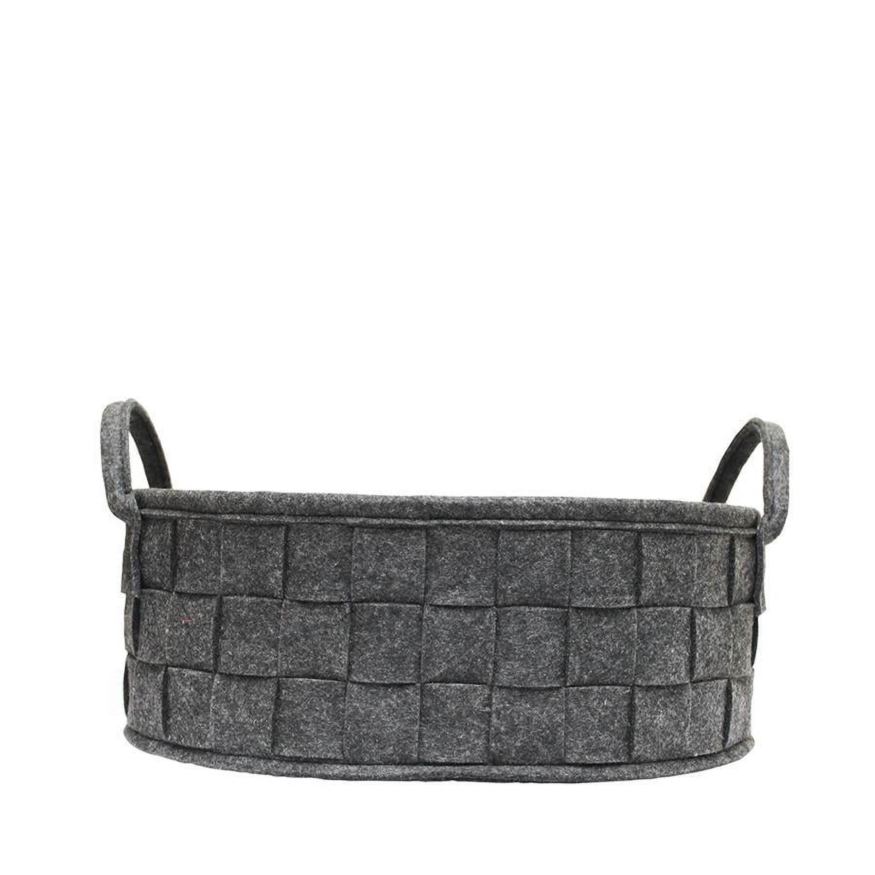 Jessar - Braided Felt Storage Basket, 37 x 29 x 13.5cm, Dark Gray ...
