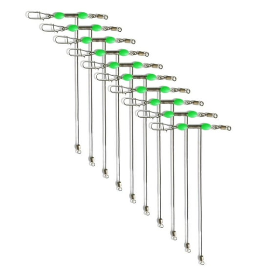 Jesscasday 10Pcs T Shape Line Fishing Swivels Snaps, Stainless Steel ...