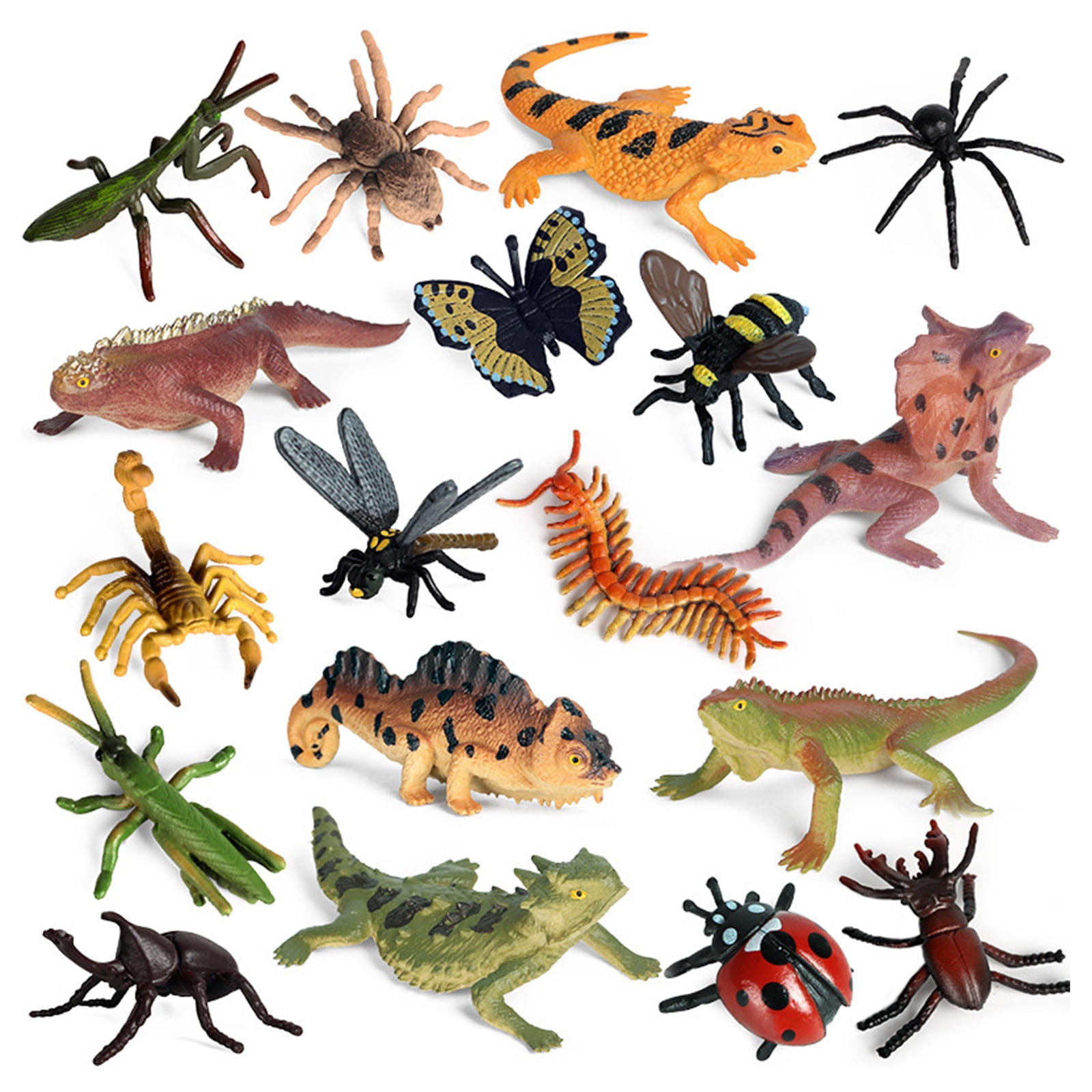 Jesscasday 18pcs Collectible Figure Insect Spider Centipede Hobby ...