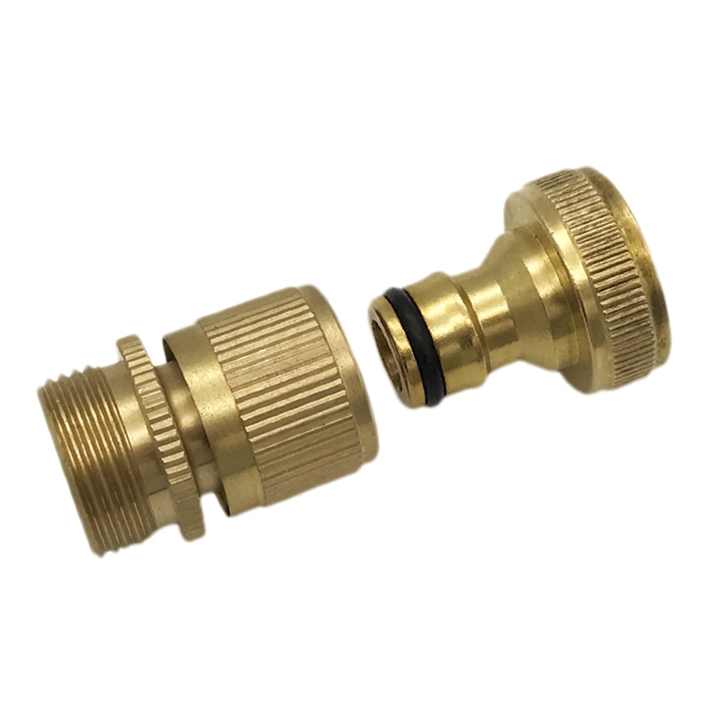 Jesscasday 1Set 3/4'' Brass Quick Connector Garden Hose Water Tap ...
