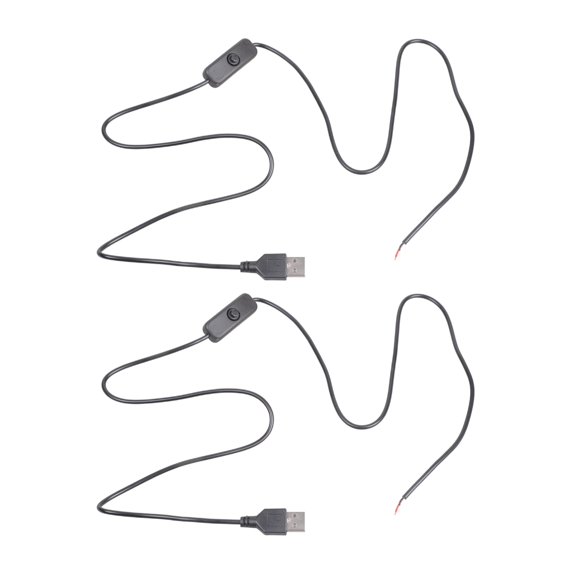 Jesscasday 22AWG USB 2.0 Male Plug 2 Pin Bare Cable 5V1A Voltages for ...