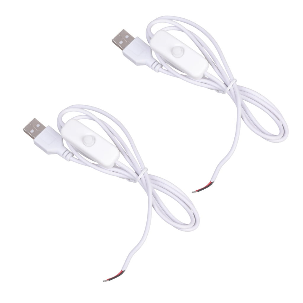 Jesscasday 22AWG USB 2.0 Male Plug 2 Pin Bare Cable 5V1A Voltages for ...