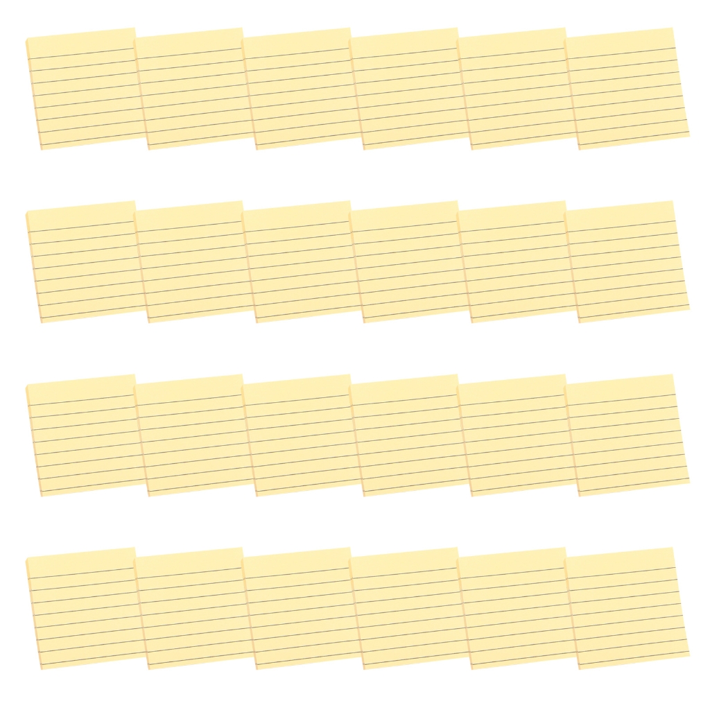 Jesscasday 24 Pcs Memos Pad Lined Stickies Note Ruled Post Stickies ...