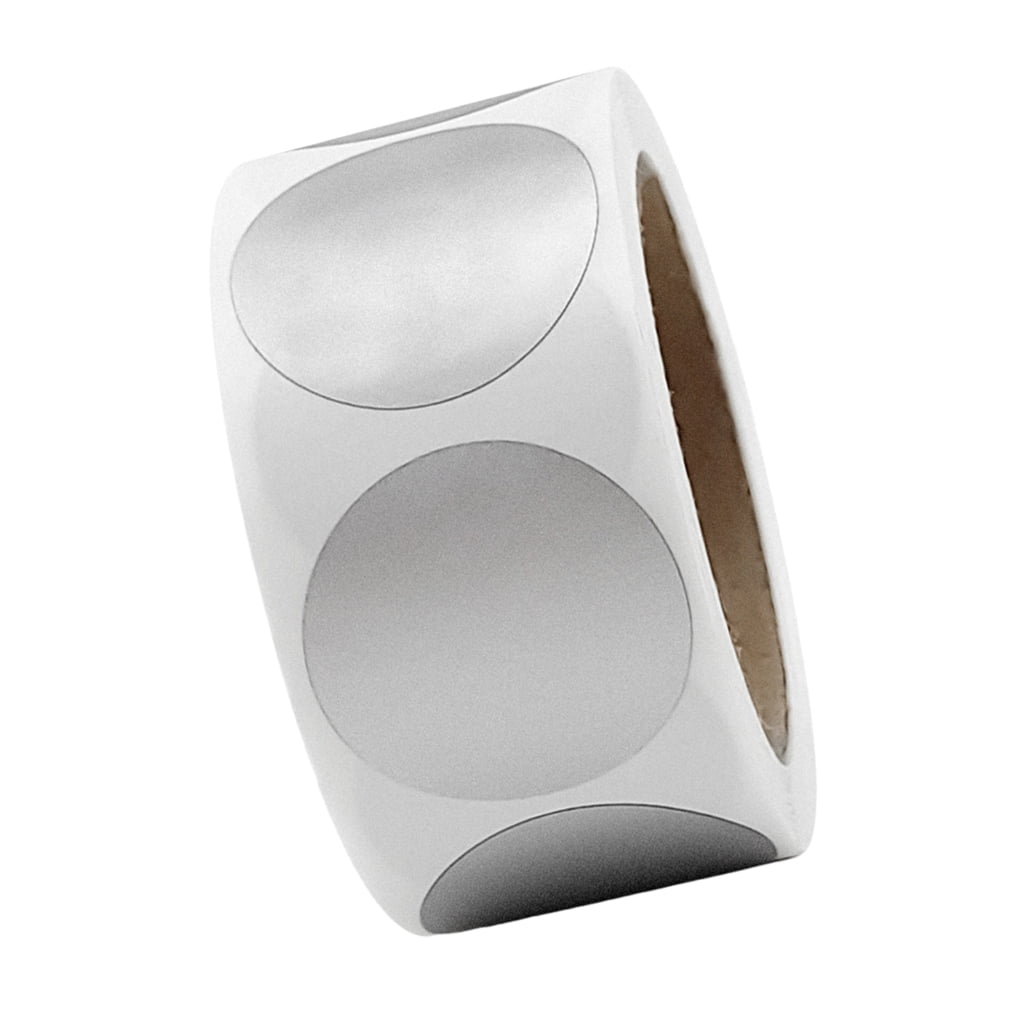 Jesscasday 300 Pcs/Roll Scratch Sticker Round Scratch Offs Label ...