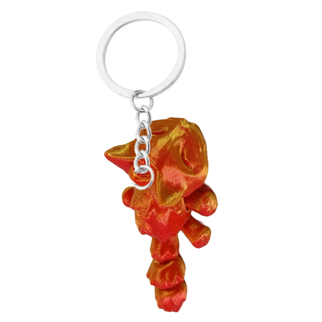 Jesscasday 3D Printed Cat Keyring Lightweight and Sturdy Plastic 3D ...